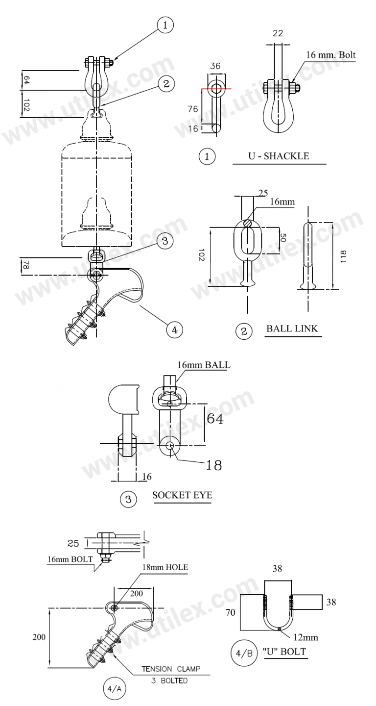 Tension without Arcing Horn - Utilex Engineering Pvt. Ltd.