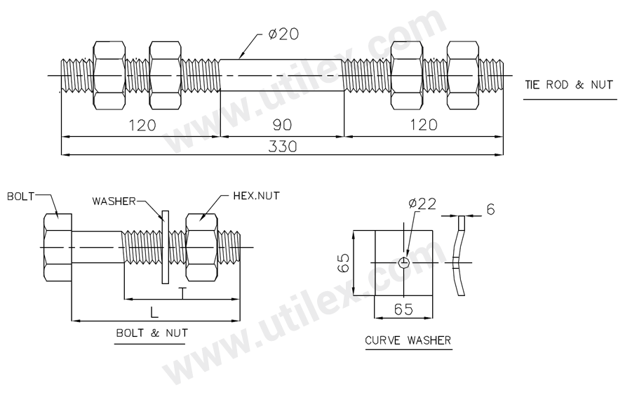 Manufacturers,Suppliers,Exporters,Mild Steel Cross Arm Bolts,Tie,Nuts ...