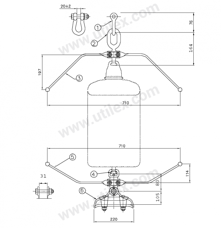 Normal Single Suspension String for ACSR Bison - Utilex Engineering Pvt ...