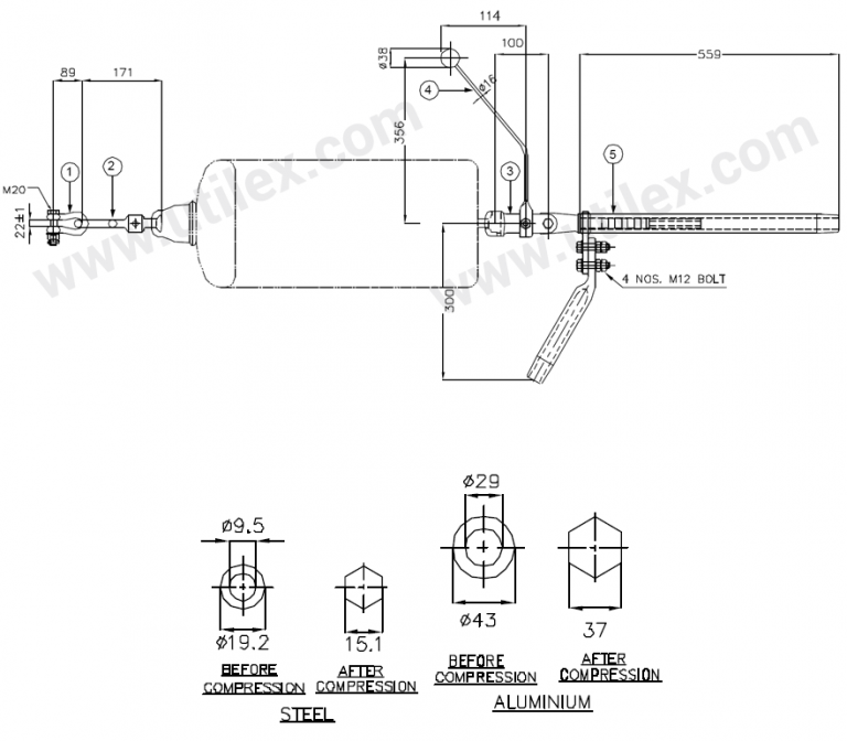 Up Right Light Duty Single Tension Hardware Set for Single ACSR Bison ...
